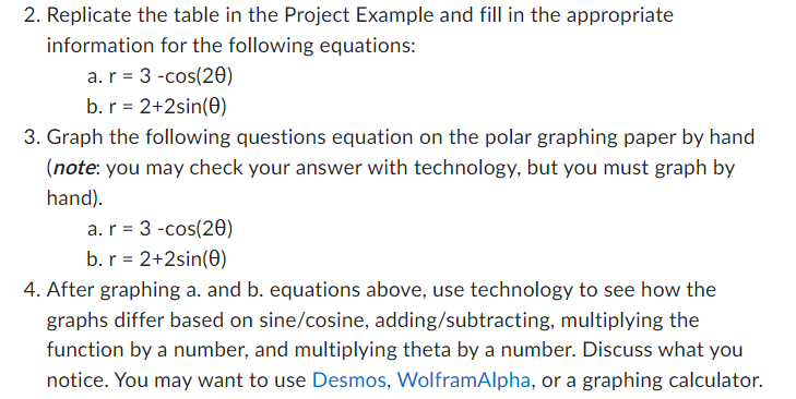 Solved 2. Replicate the table in the Project Example and | Chegg.com