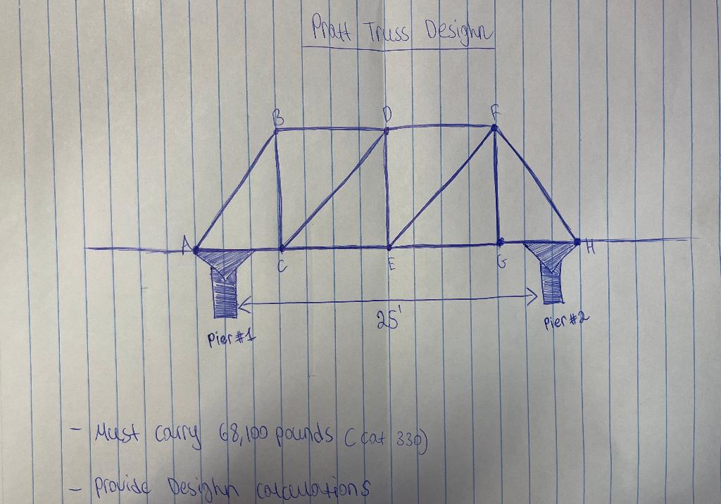 Solved Please provide design calculations for the following | Chegg.com