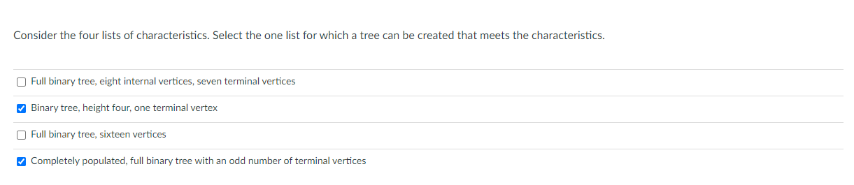 Solved Full binary tree, eight internal vertices, seven | Chegg.com