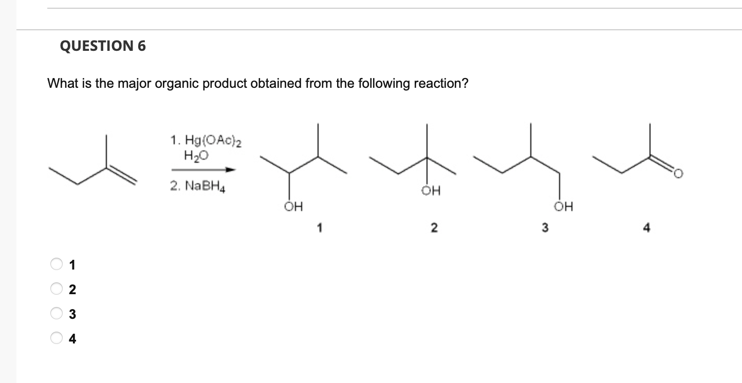 [Solved]: What is the major organic product obtained from th