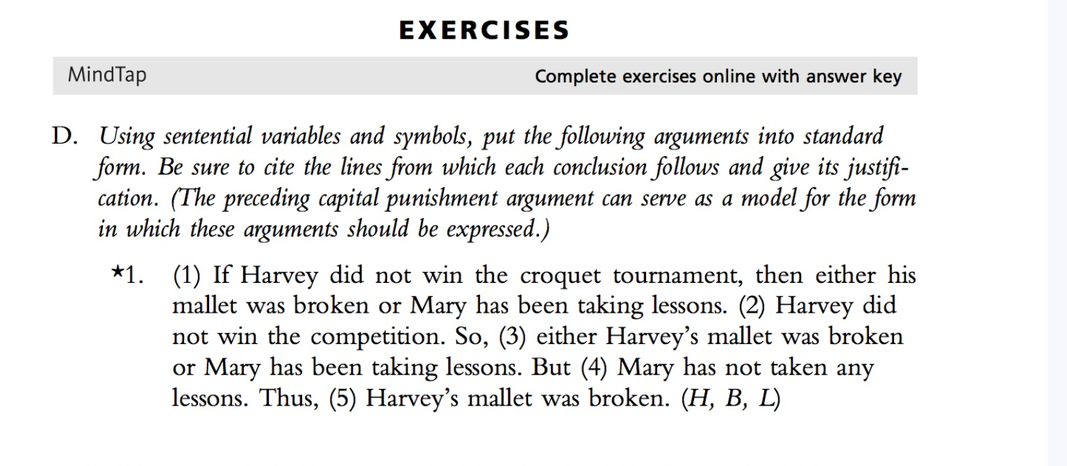 MindTap Complete exercises online with answer key D. | Chegg.com
