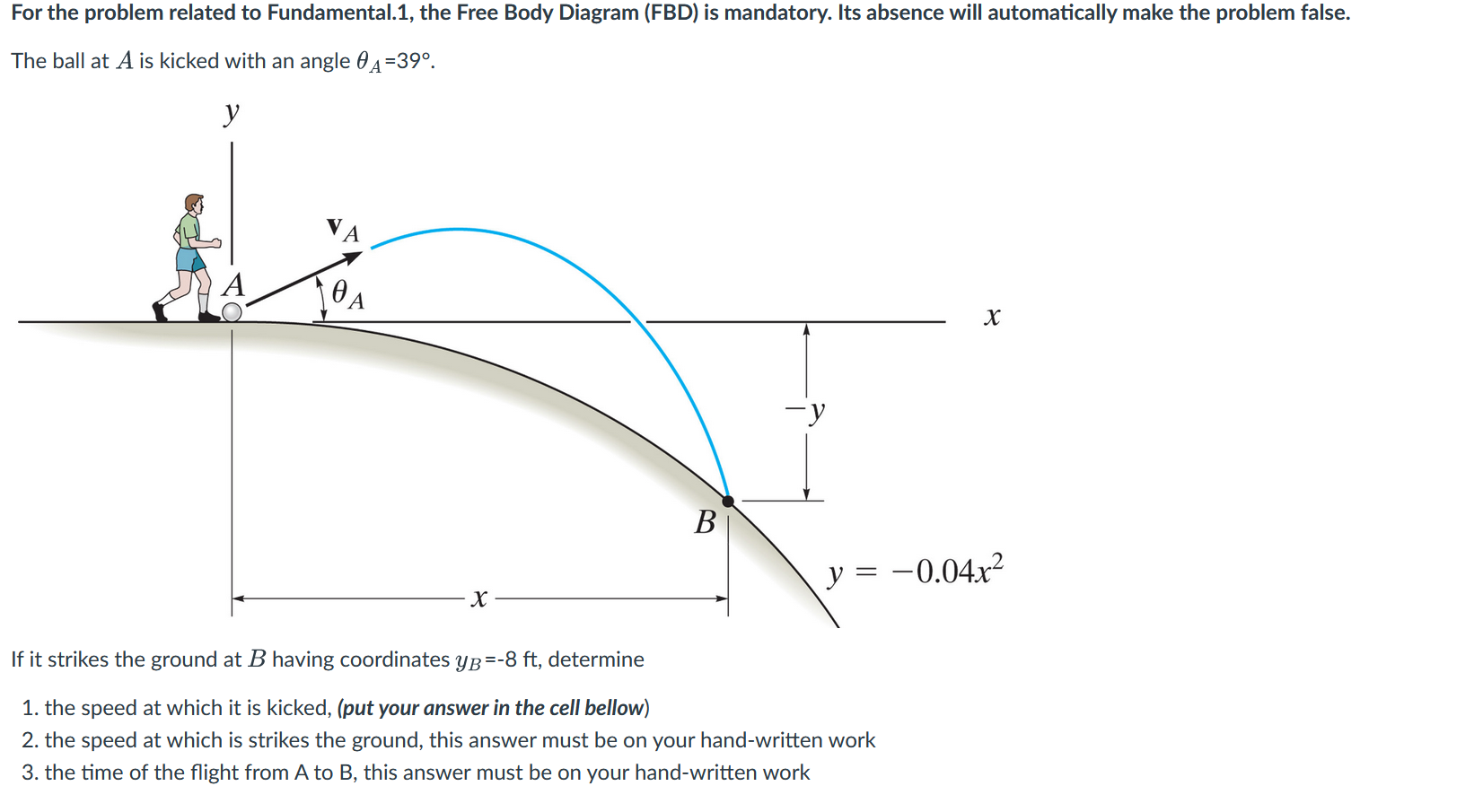 Solved For the problem related to Fundamental.1, the Free | Chegg.com