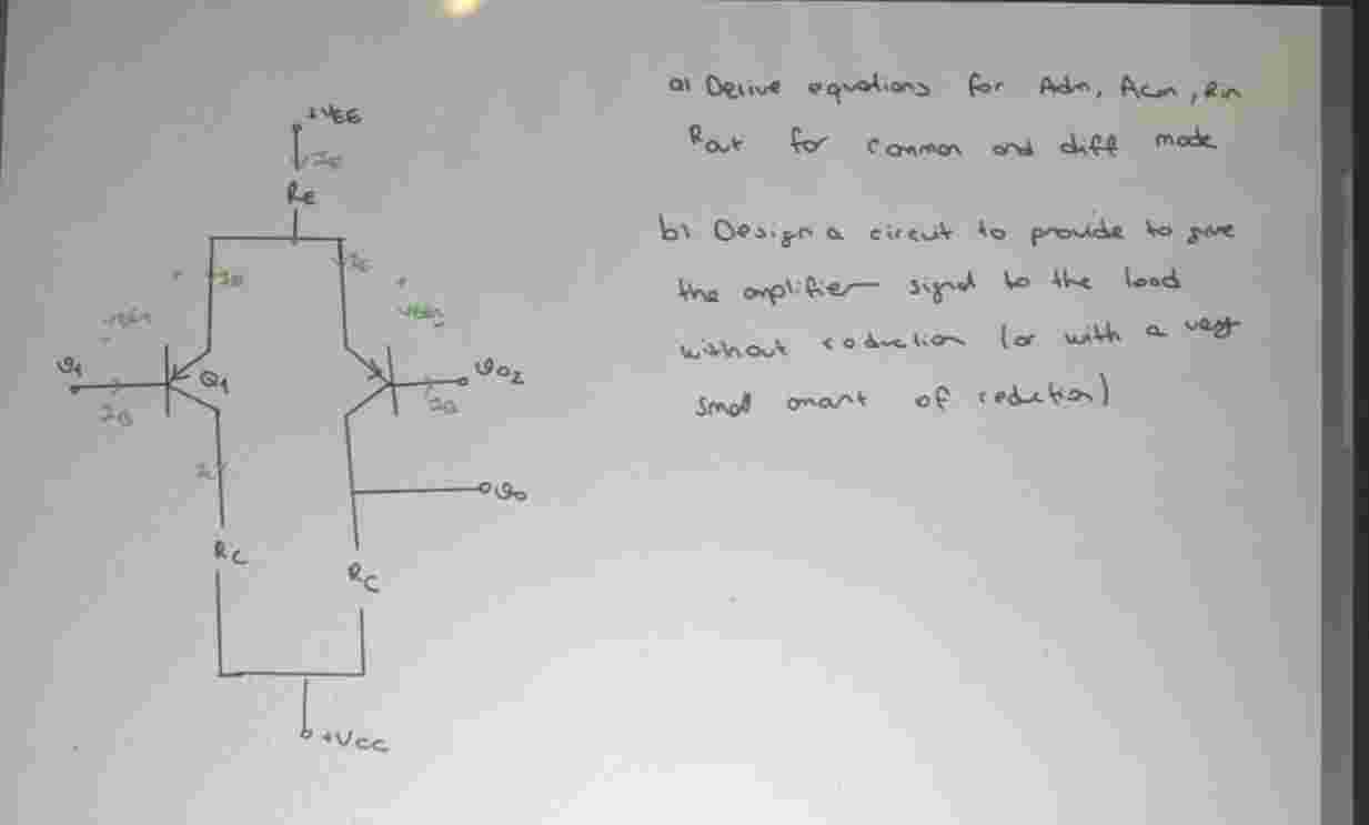 a - ﻿Derive equations for Adm Acm Rin Rout for common | Chegg.com