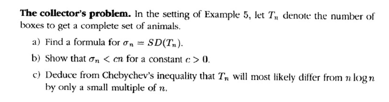 The collector's problem. In the setting of Example 5, | Chegg.com