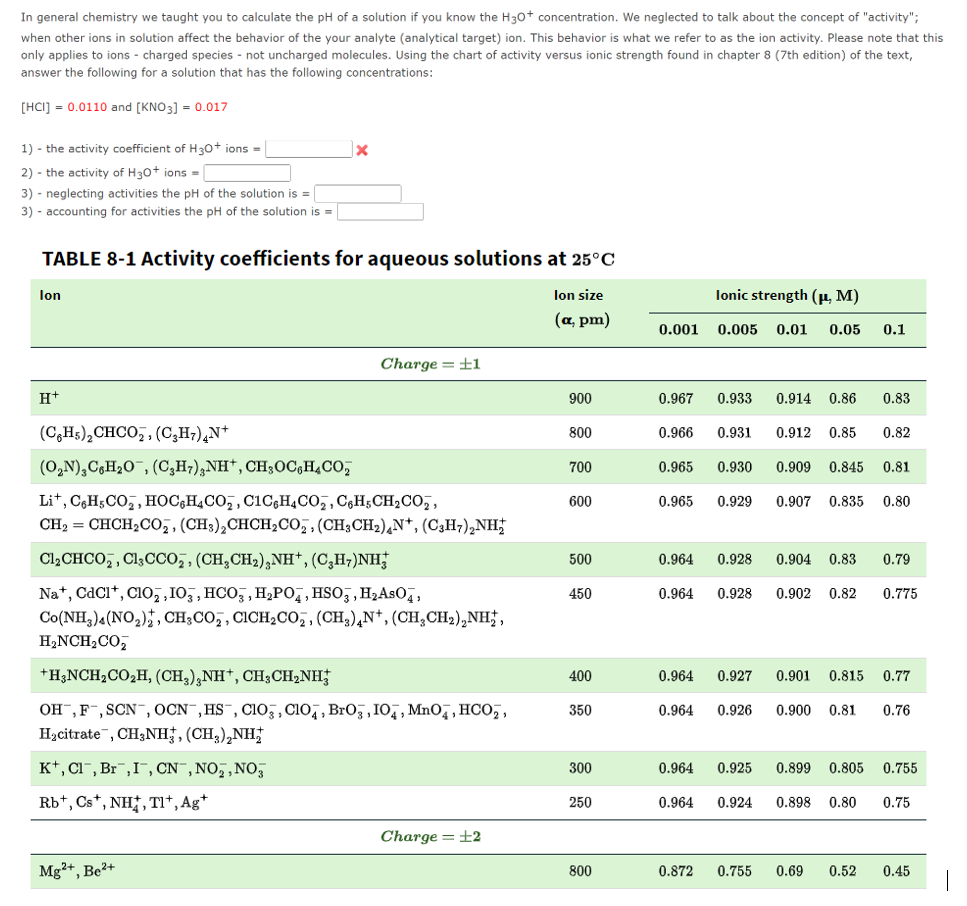 Solved In general chemistry we taught you to calculate the | Chegg.com