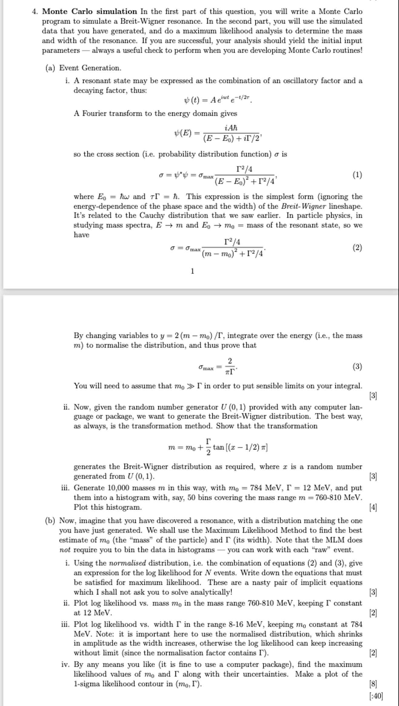Solved Monte Carlo simulation In the first part of this | Chegg.com