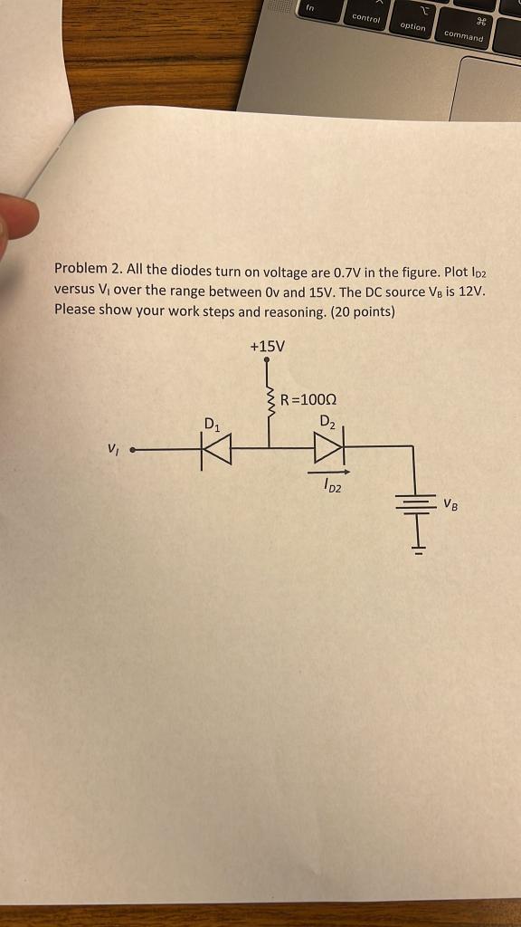 Solved Problem 2. All the diodes turn on voltage are 0.7 V | Chegg.com