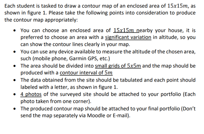 Solved Each student is tasked to draw a contour map of an | Chegg.com