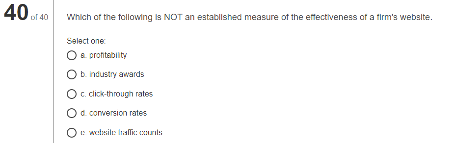 Solved 40 of 40 Which of the following is NOT an established | Chegg.com