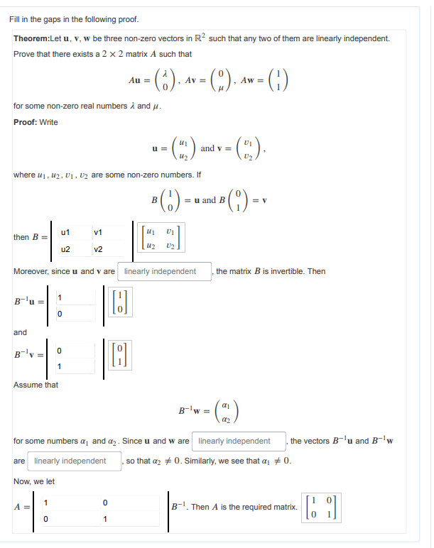 Solved Fill in the gaps in the following proof. Theorem:Let | Chegg.com