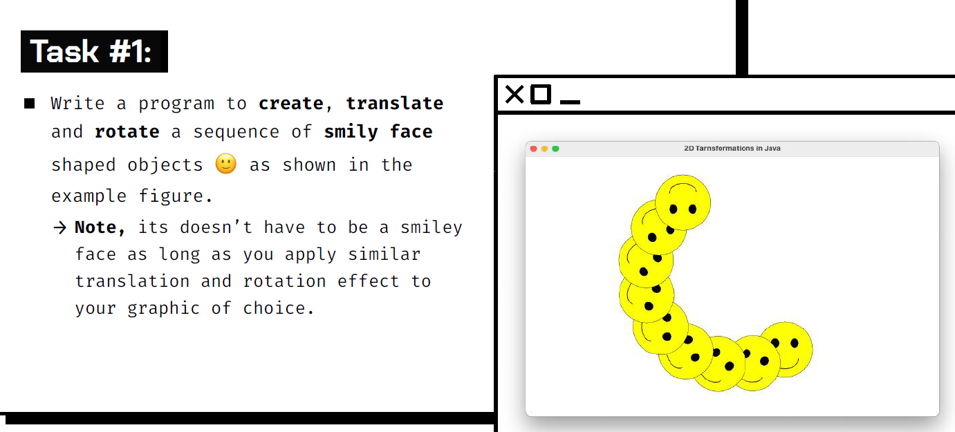 Solved Write a program to create, translate and rotate a | Chegg.com