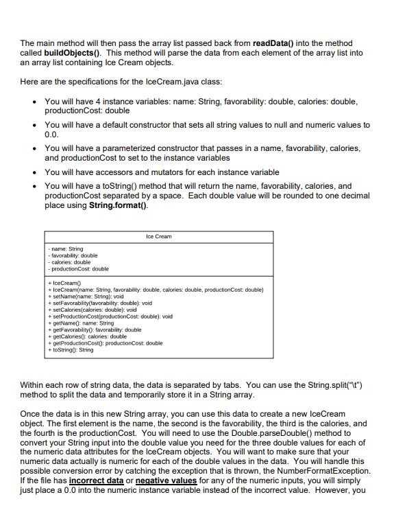 Solved Programming Project 7 - Ice Cream Analysis 2 Note: | Chegg.com
