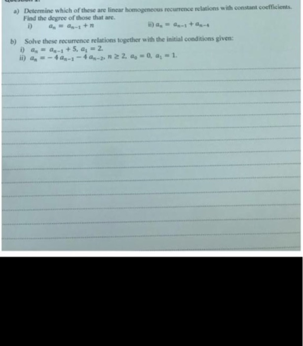 Solved Determine which of these are linear homogeneous | Chegg.com