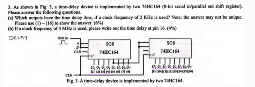 Solved As shown in Fig. 3, ﻿a time-delay device is | Chegg.com