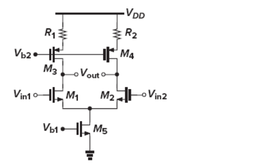 Solved If Vin1 and vin2 are equal and are increased from 0 | Chegg.com