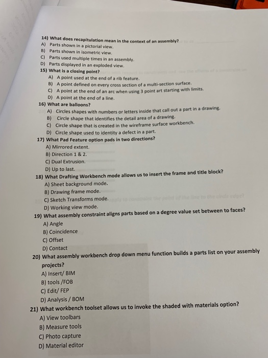 Solved 14) What does recapitulation mean in the context of | Chegg.com