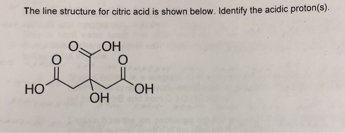 Solved The line structure for citric acid is shown below. | Chegg.com