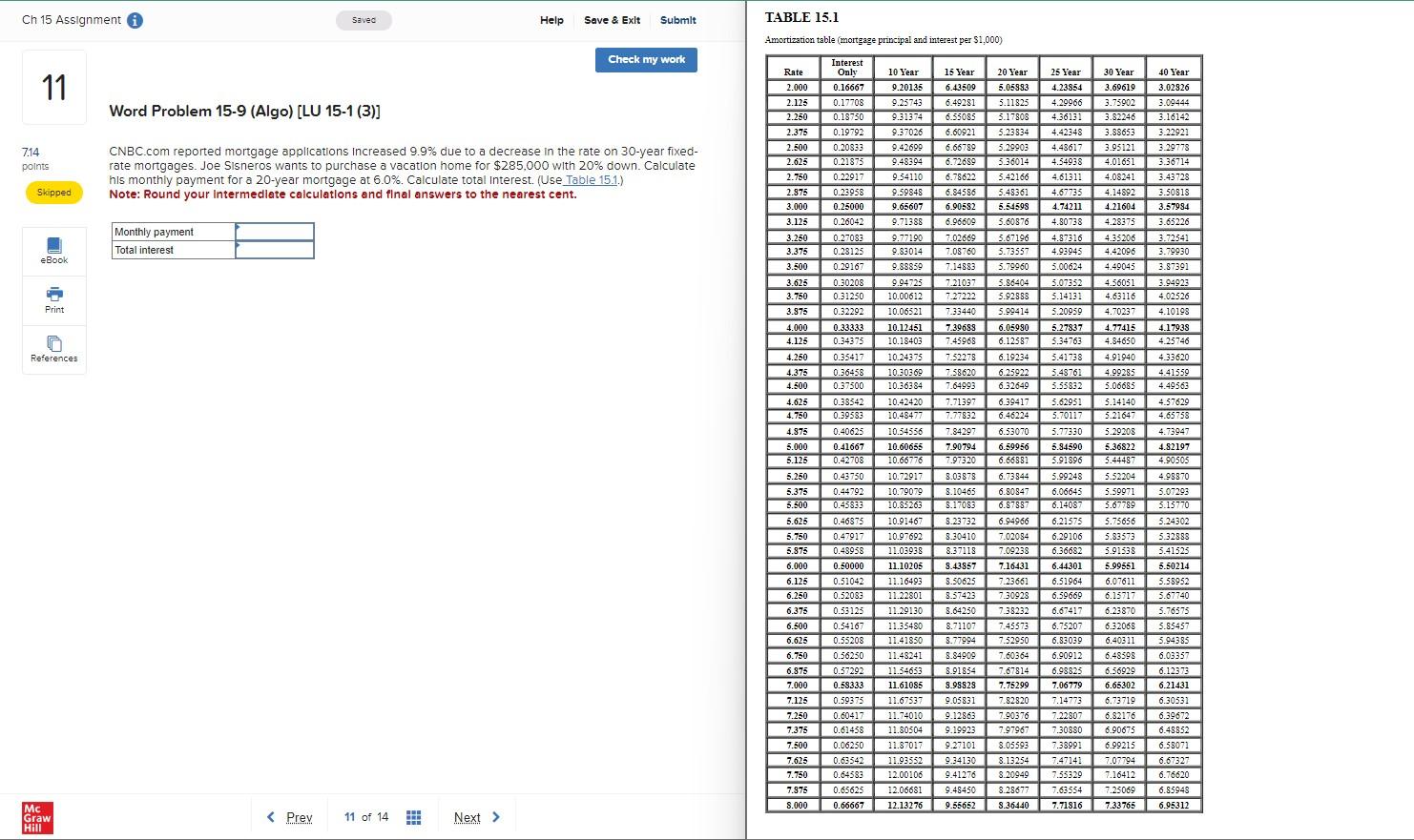 Solved Word Problem 15-9 (Algo) [LU 15-1 (3)] CNBC.com | Chegg.com