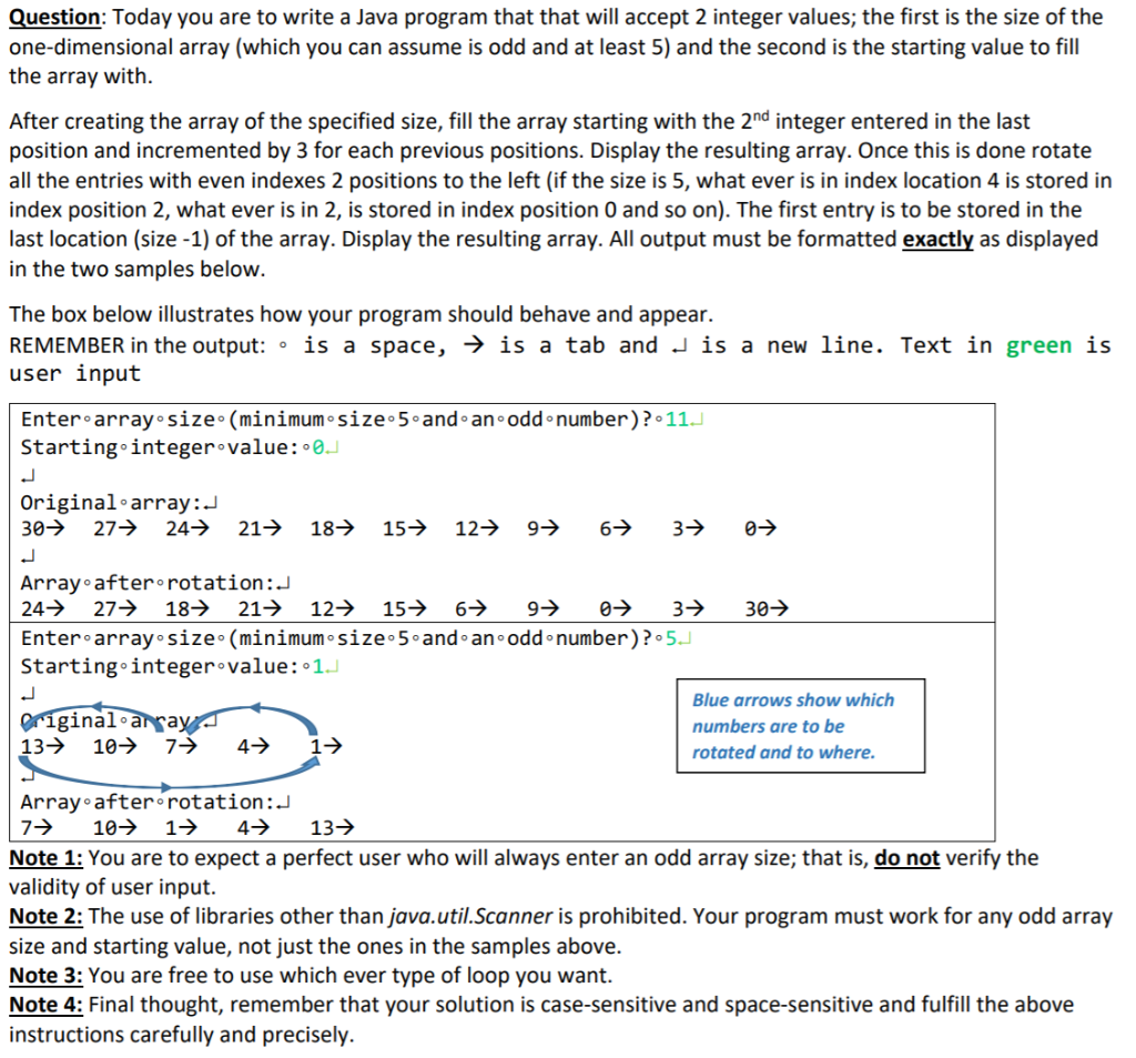Solved Today you are to write a Java program that that will | Chegg.com