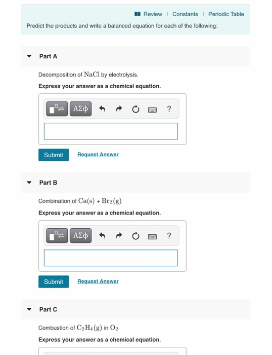 Solved ReviewI Constants Periodic Table Predict the products | Chegg.com
