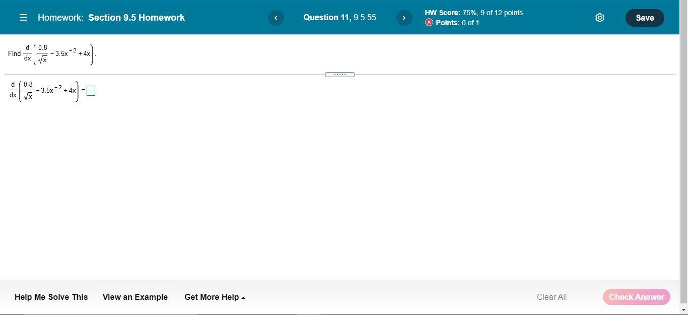 Solved Homework Section 9 5 Homework Question 11 9 5 55 Hw