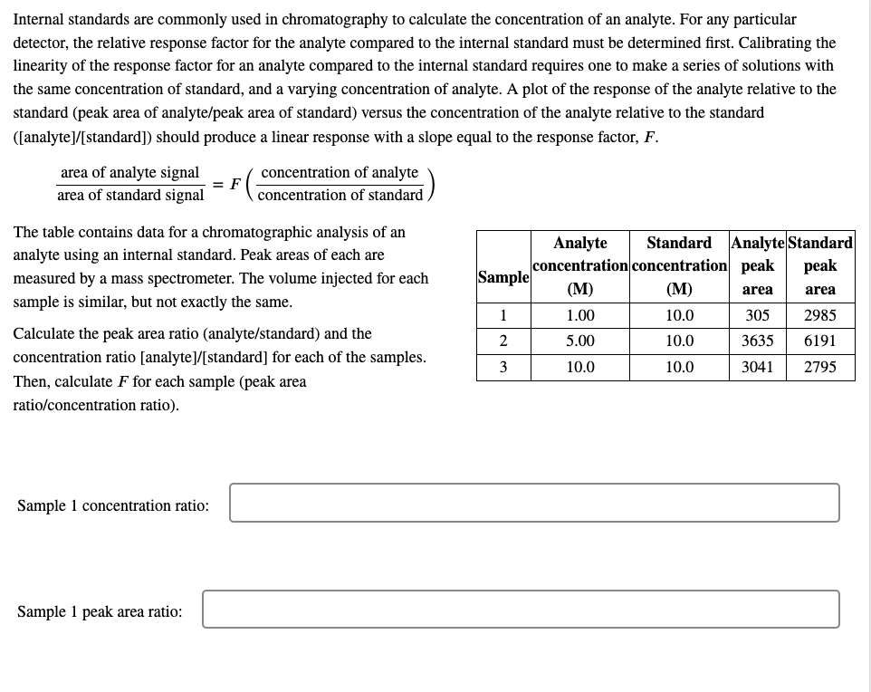 Solved Internal standards are commonly used in | Chegg.com