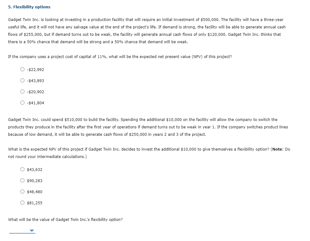 Solved Gadget Twin Inc. is looking at investing in a | Chegg.com