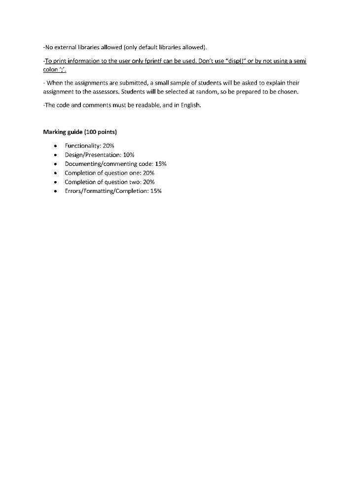 Assignment One Description SIT172 Programming for | Chegg.com