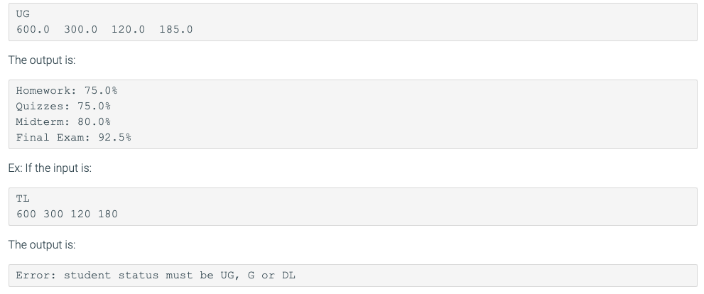 Solved 21.6 LAB*: Program: Grade calculator Program | Chegg.com