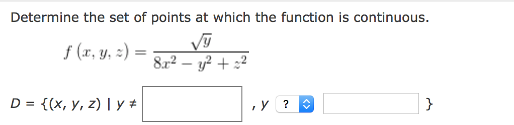 Solved Determine the set of points at which the function is | Chegg.com