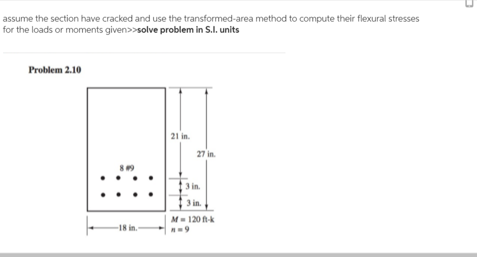 Solved assume the section have cracked and use the | Chegg.com