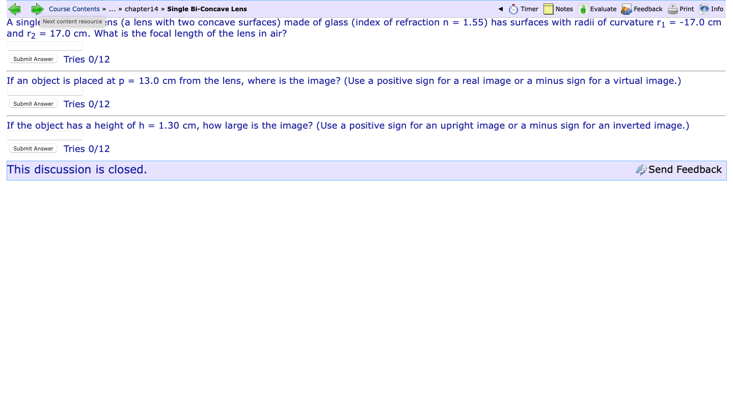 Solved Timer Course Contents >> ... >> chapter14 » Single | Chegg.com