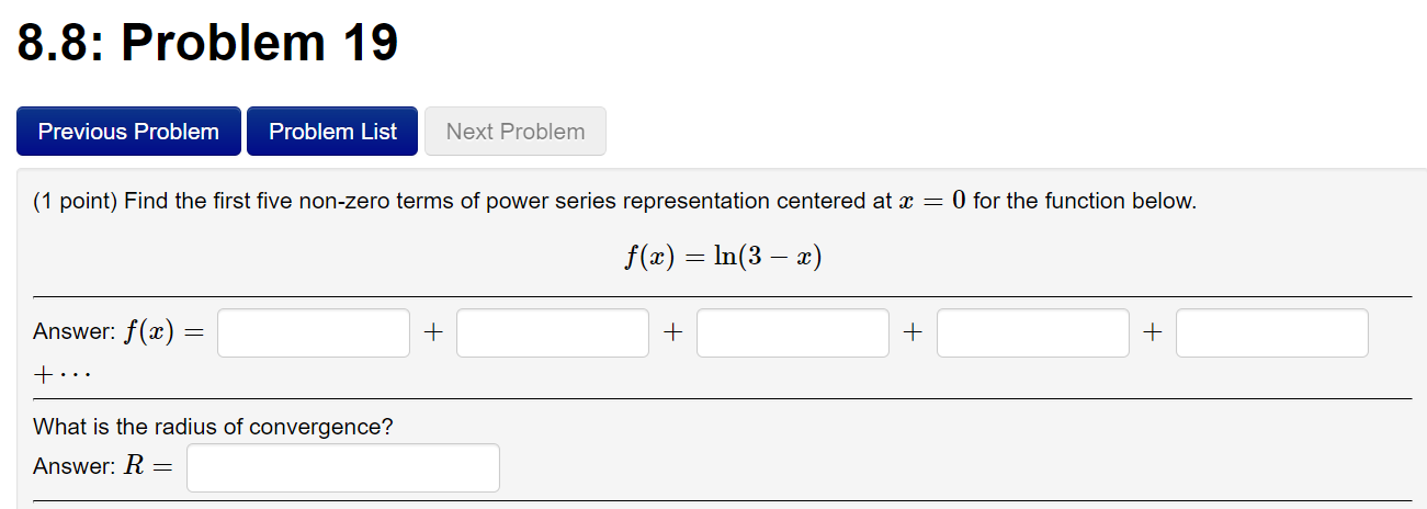 Solved Find the first five non-zero terms of power series | Chegg.com