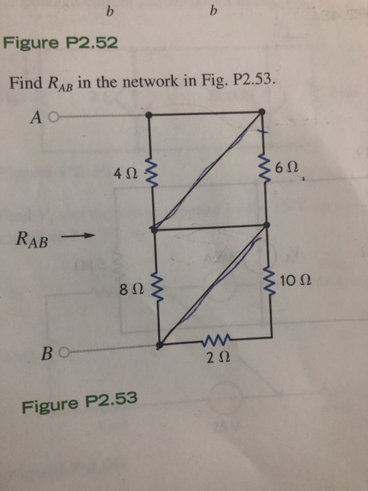 Solved Figure P2.52 Find RAB in the network in Fig. P2.53. | Chegg.com