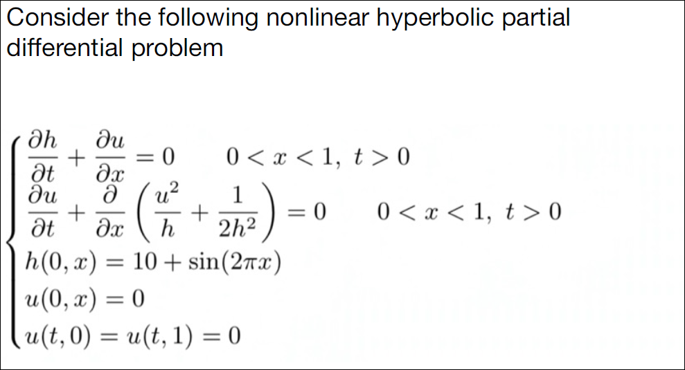 Solved Consider The Following Nonlinear Hyperbolic Partial