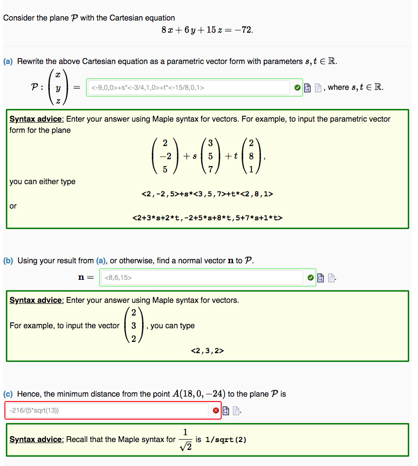 Solved Consider the plane P with the Cartesian equation | Chegg.com