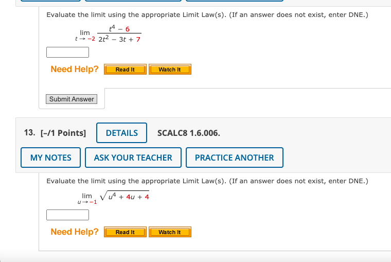 Solved Evaluate the limit using the appropriate Limit | Chegg.com