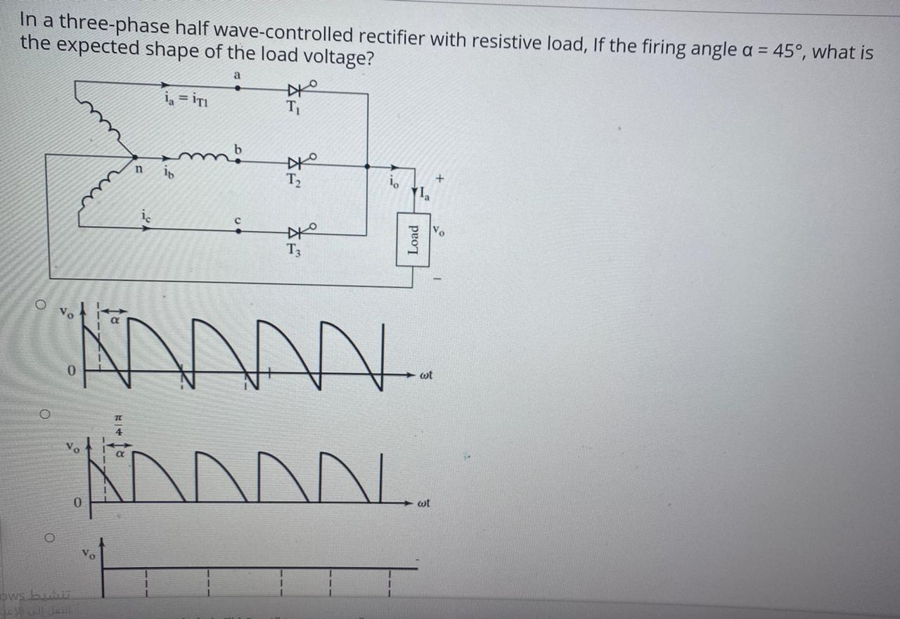 Solved In a three-phase half wave-controlled rectifier with | Chegg.com