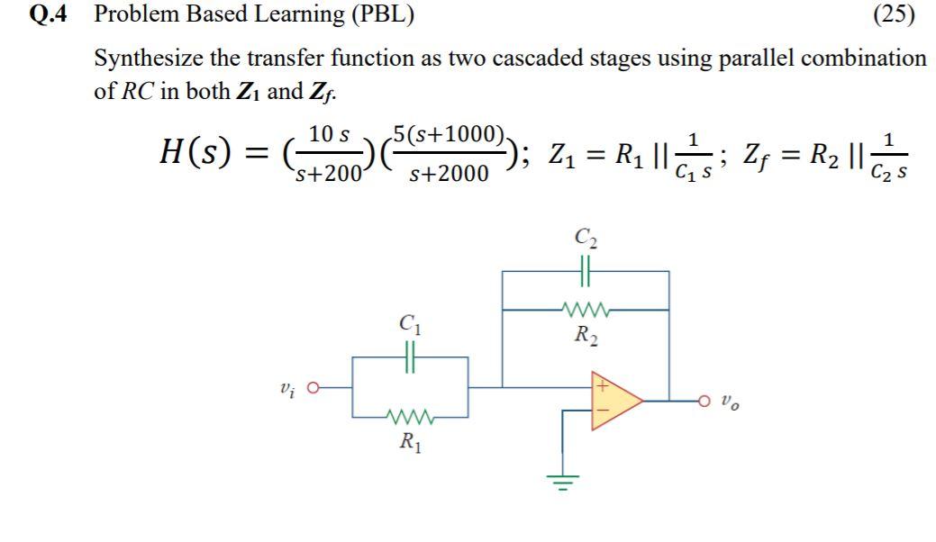 Solved Q.4 Problem Based Learning (PBL) (25) Synthesize the | Chegg.com