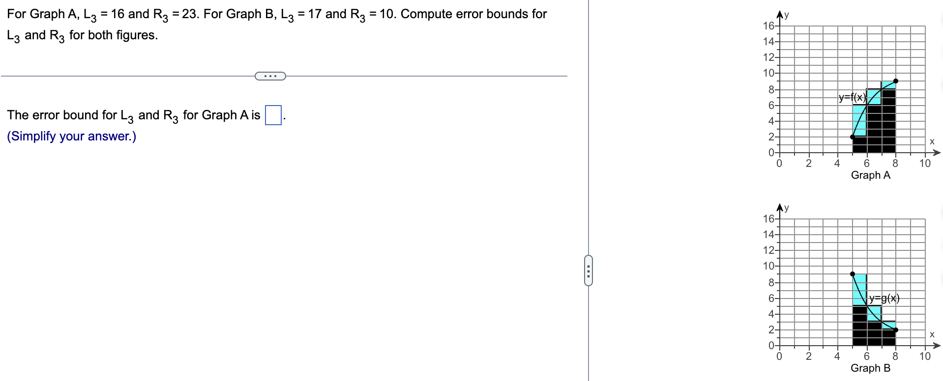 Solved For Graph A,L3=16 and R3=23. For Graph B,L3=17 and | Chegg.com