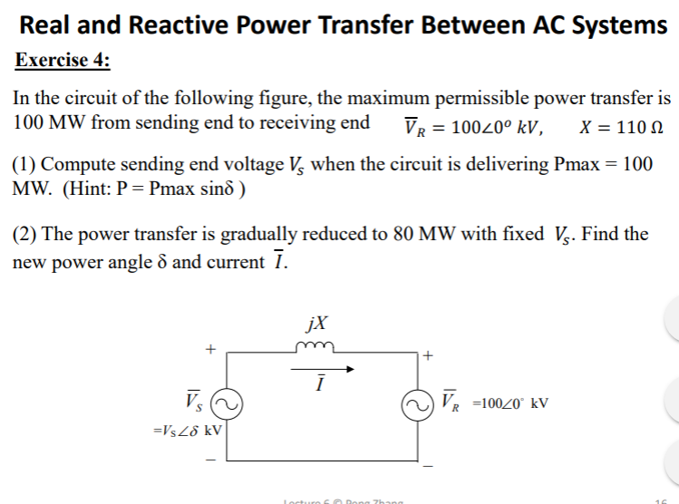 Solved Real and Reactive Power Transfer Between AC Systems | Chegg.com