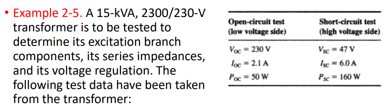 Solved Open-circuit test (low voltage side) Short-circuit | Chegg.com