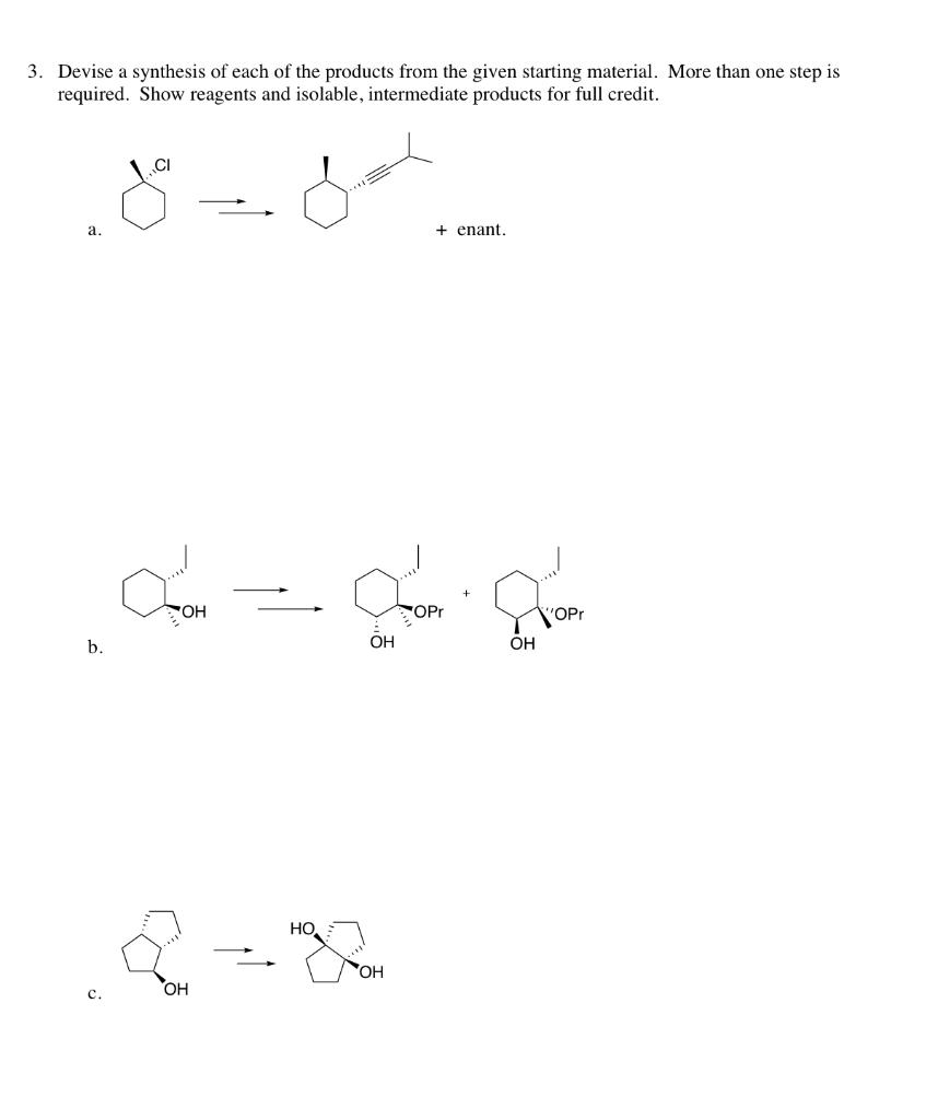 Solved 3. Devise a synthesis of each of the products from | Chegg.com