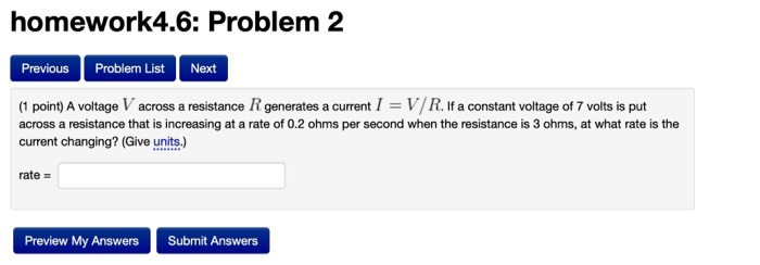 Solved homework4.6: Problem 3 Previous Problem List Next (1 | Chegg.com