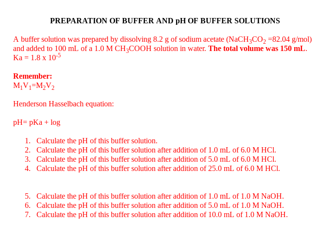Solved PREPARATION OF BUFFER AND PH OF BUFFER SOLUTIONS A | Chegg.com