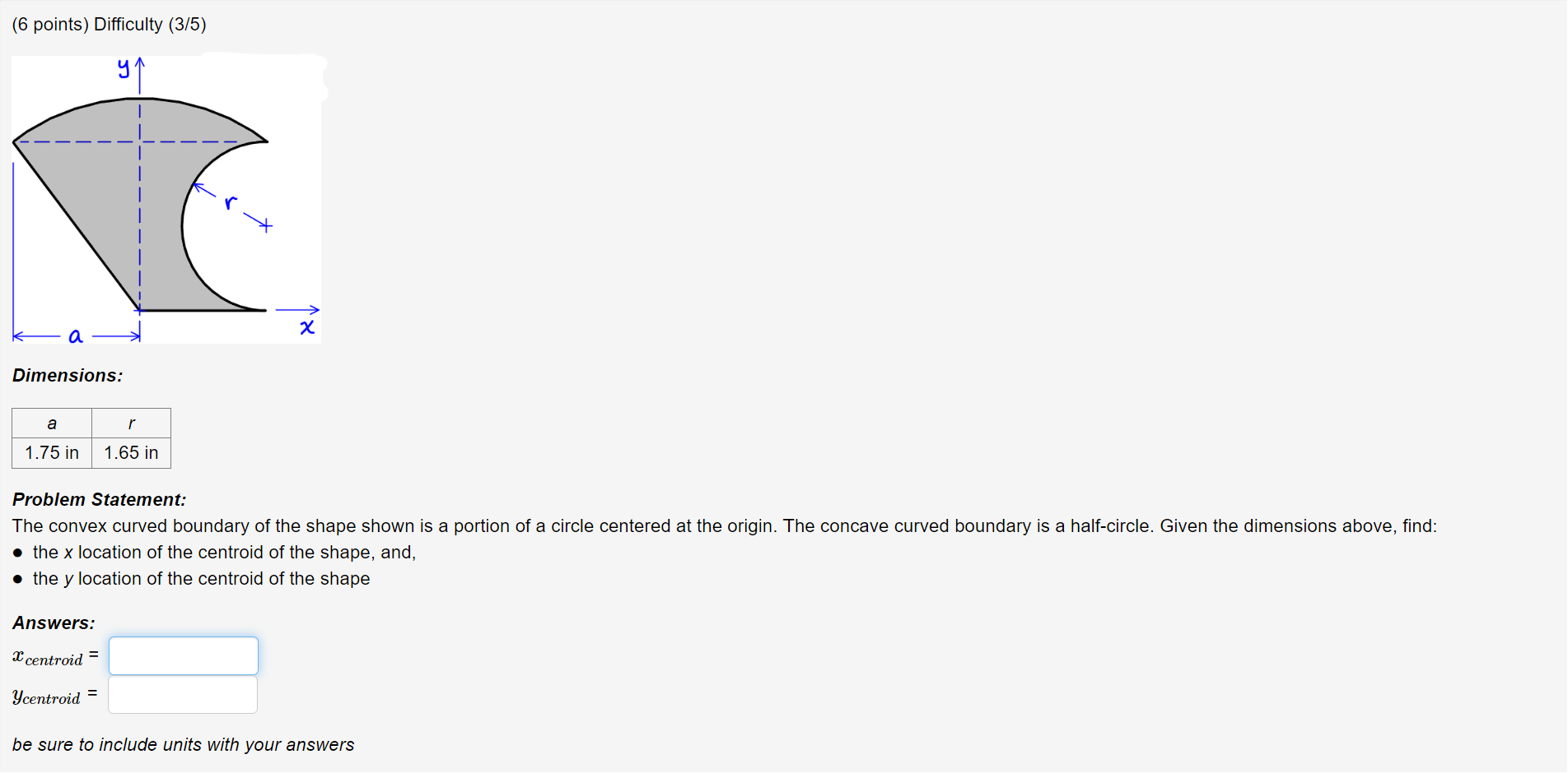 Solved (6 points) Difficulty (3/5) Dimensions: Problem | Chegg.com