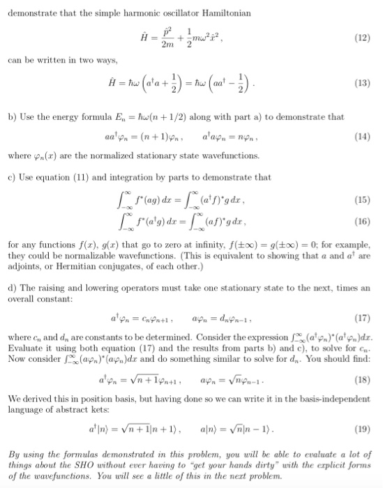 Solved Problem 1.2: Properties of the simple harmonic | Chegg.com