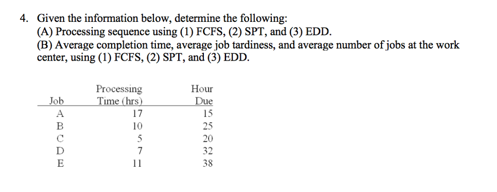 Solved Given the information below, determine the following: | Chegg.com