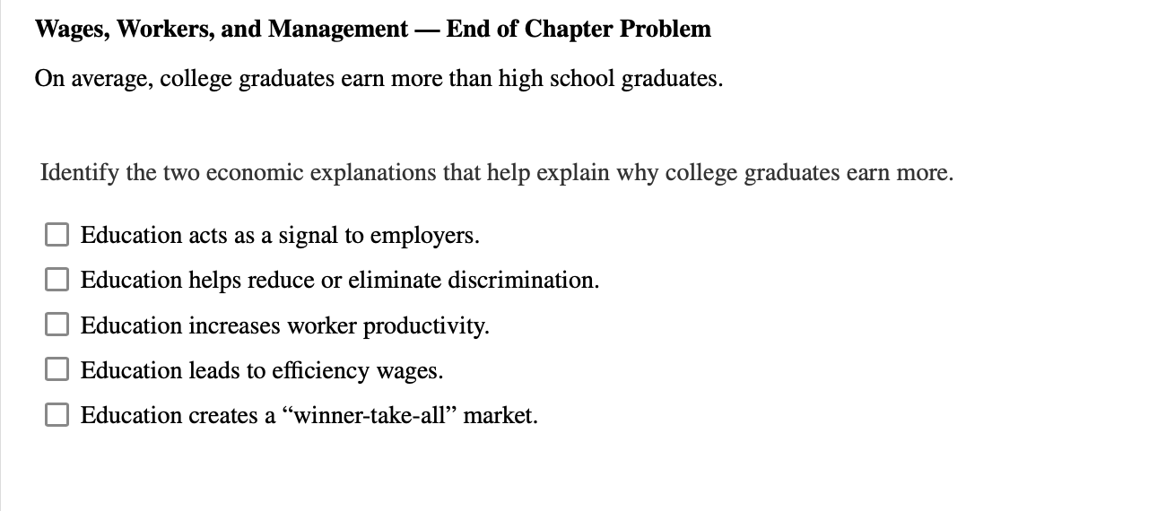 Solved Wages Workers And Management End Of Chapter Problem Chegg solved-wages-workers-and-management-end-of-chapter-problem-chegg