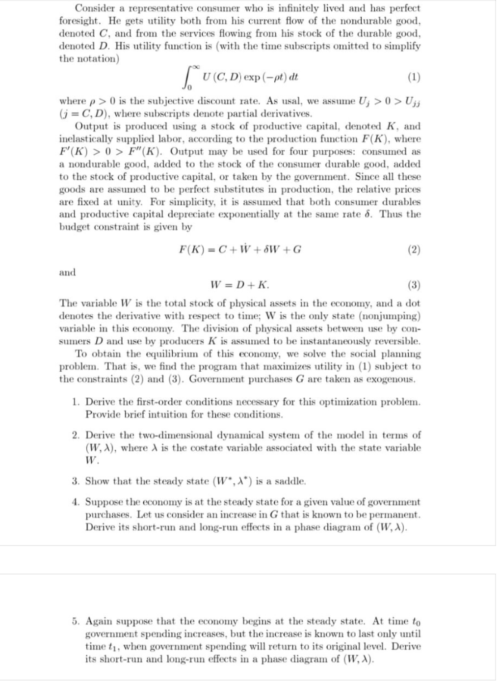 Solved Consider a representative consumer who is﻿infinitely | Chegg.com